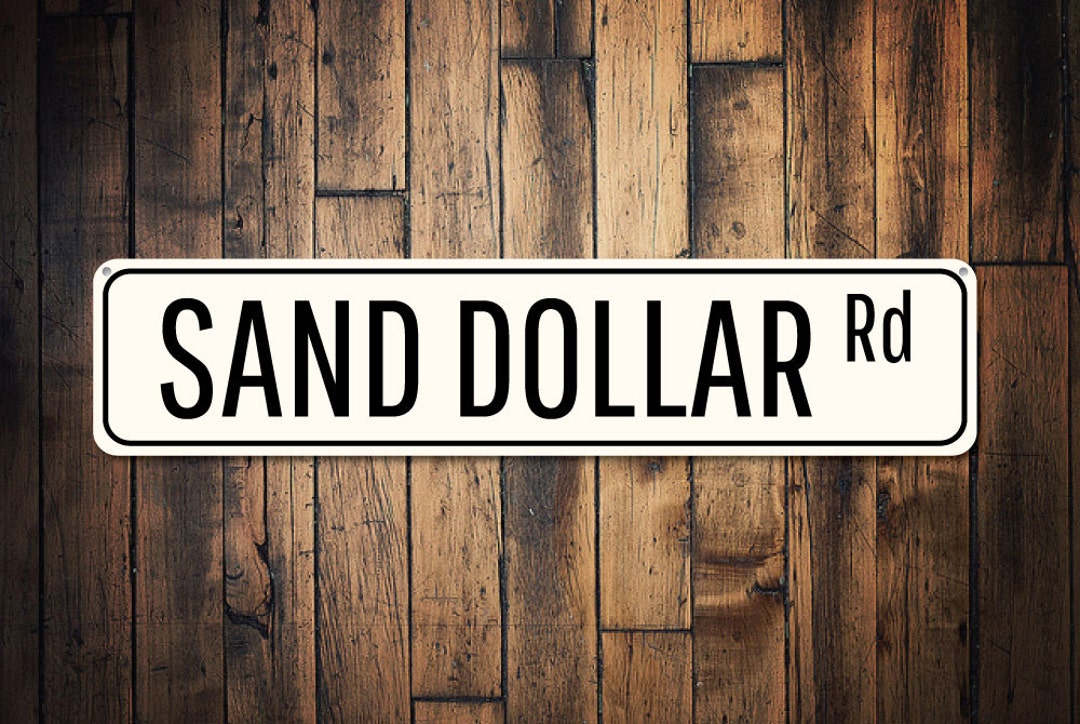 Sand Dollar Rd Sign, Custom Beach Street Sign, Ocean Lover Gift, Beach ...