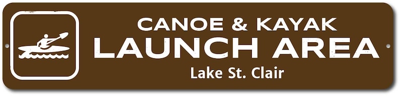 Canoe & Kayak Launch Area Sign Custom Lake Lover Location | Etsy