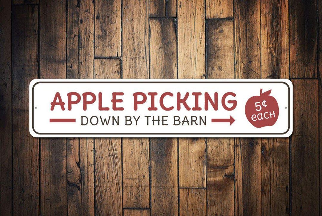 Apple Sign, Apple Picking Decor, Apple Picking Sign, Apple Decor, Apple ...