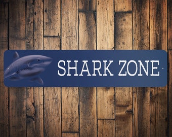 Shark Zone Sign - Etsy