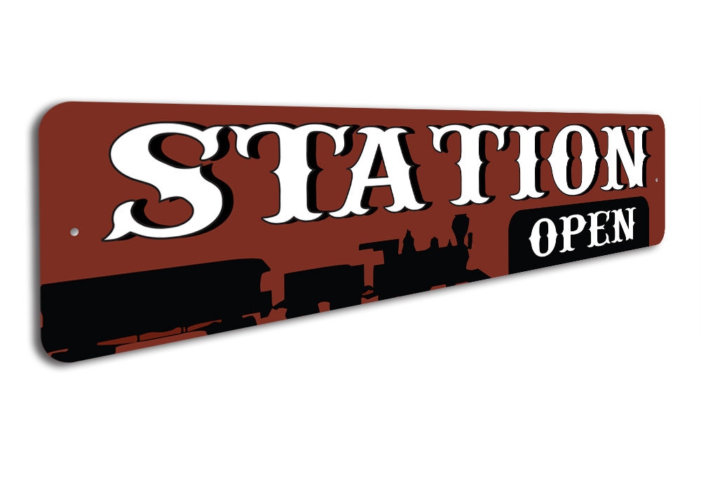 Station Open Sign, Train Station, Train Room Sign, Train Rooms, Custom ...