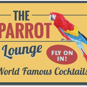 Parrot Lounge Sign, Parrot Lover Gift, Parrot Owner Sign, Parrot Decor ...