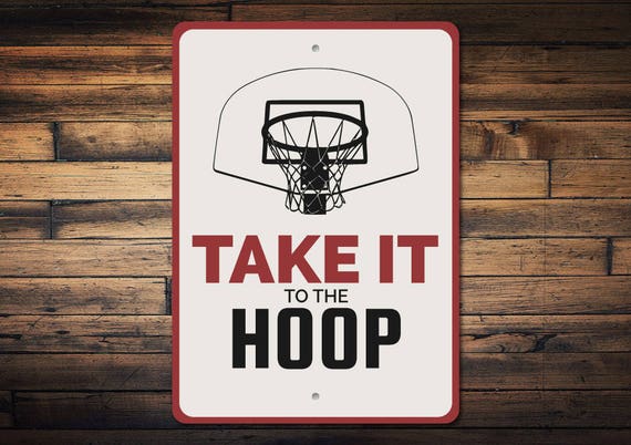 Hoop Sign Basketball Hoop Sign Basketball Phrase Sign | Etsy