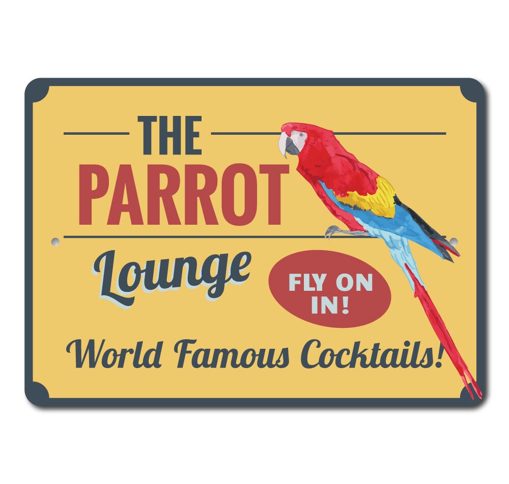 Parrot Lounge Sign Parrot Lover Gift Parrot Owner Sign - Etsy
