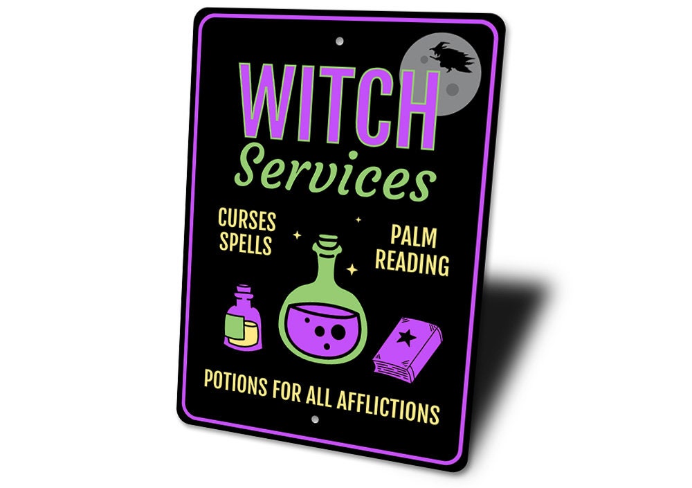 Witch Service Sign Witch Potion Sign Witch Sign Decor - Etsy