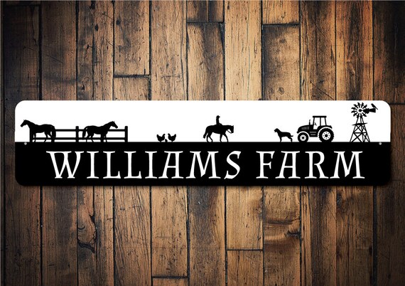 Custom Farm Sign Custom Farm Decor Farm Silhouette Farming - Etsy