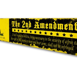 Second Amendment Sign, Custom Amendment Sign, Vintage Gun Sign, Gun Law ...