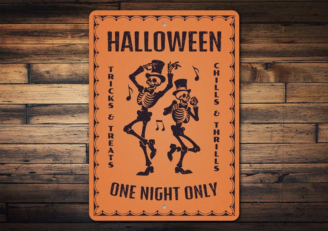 Halloween One Night Only Sign, Halloween Wall Decor, Trick or Treat ...