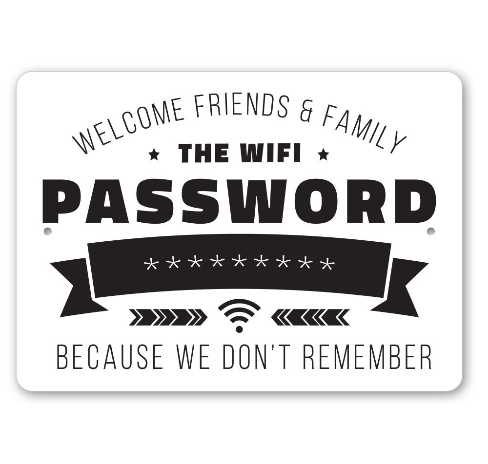 Wifi Password Sign Wifi Sign Custom Home Wifi Sign Custom - Etsy