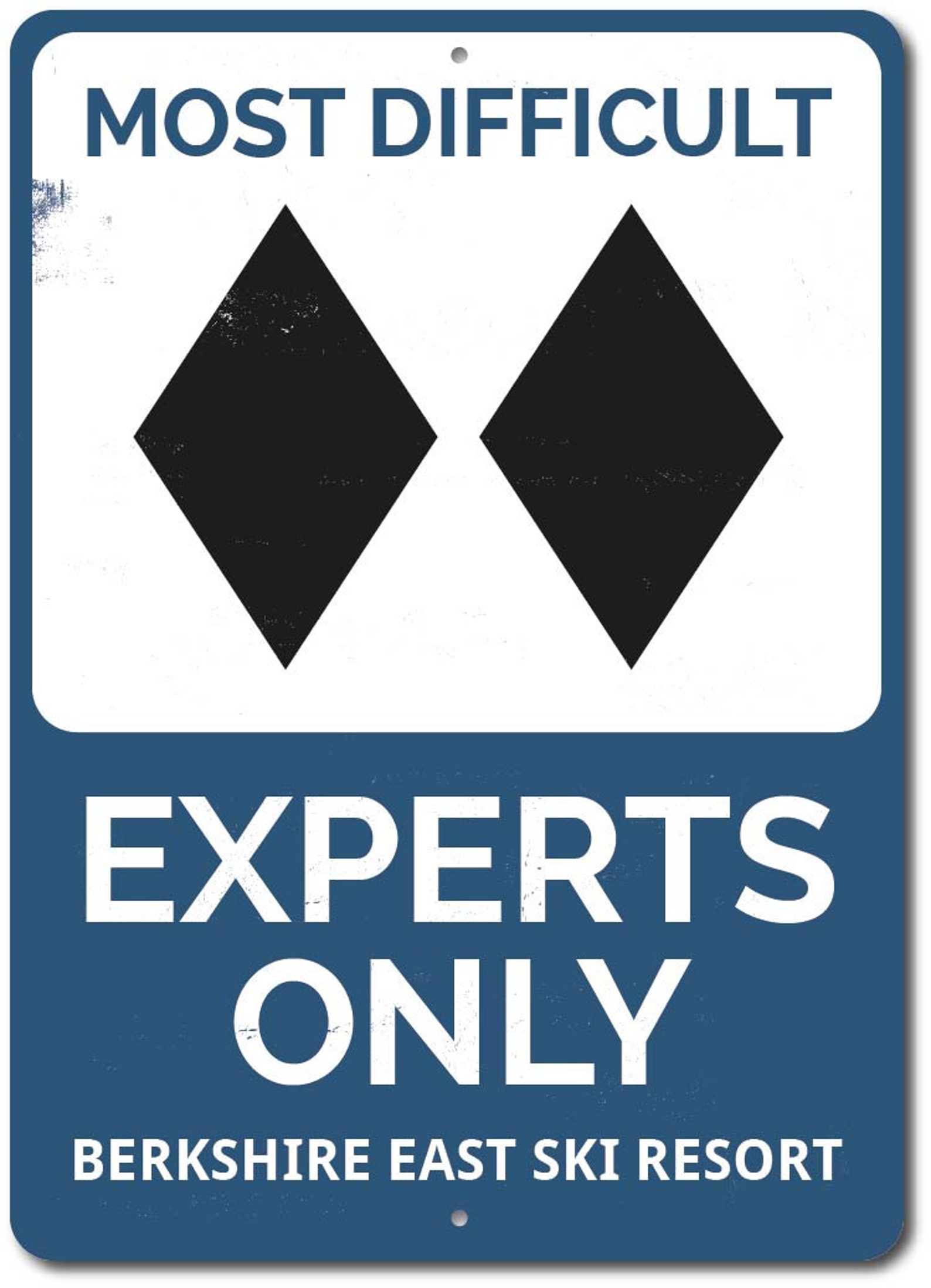 Double Black Diamond Experts Only Sign Personalized Ski - Etsy