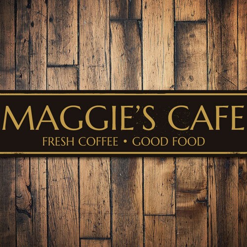 Cafe Sign Personalized Fresh Coffee Good Food Sign Custom - Etsy