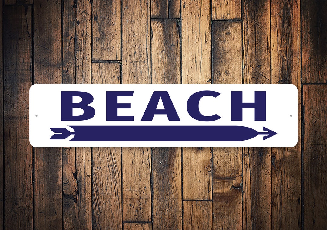 Beach Directional Sign, Beach House Decor, Beach Arrow Sign, Beach Way ...