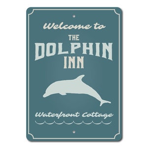 Dolphin Inn Sign, Dolphin Lover Gift, Dolphin Sign, Welcome Dolphin ...