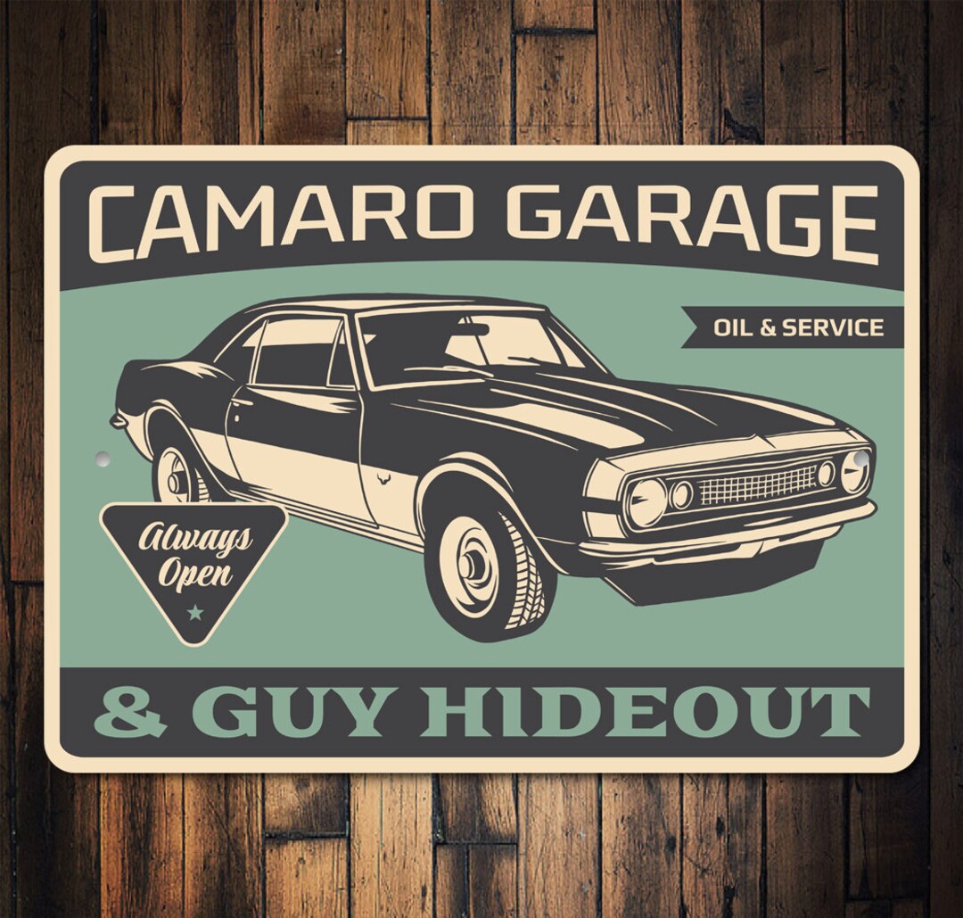 Camaro Guy Hideout Sign, Camaro Man Cave, Camaro Decor, Camaro Sign ...