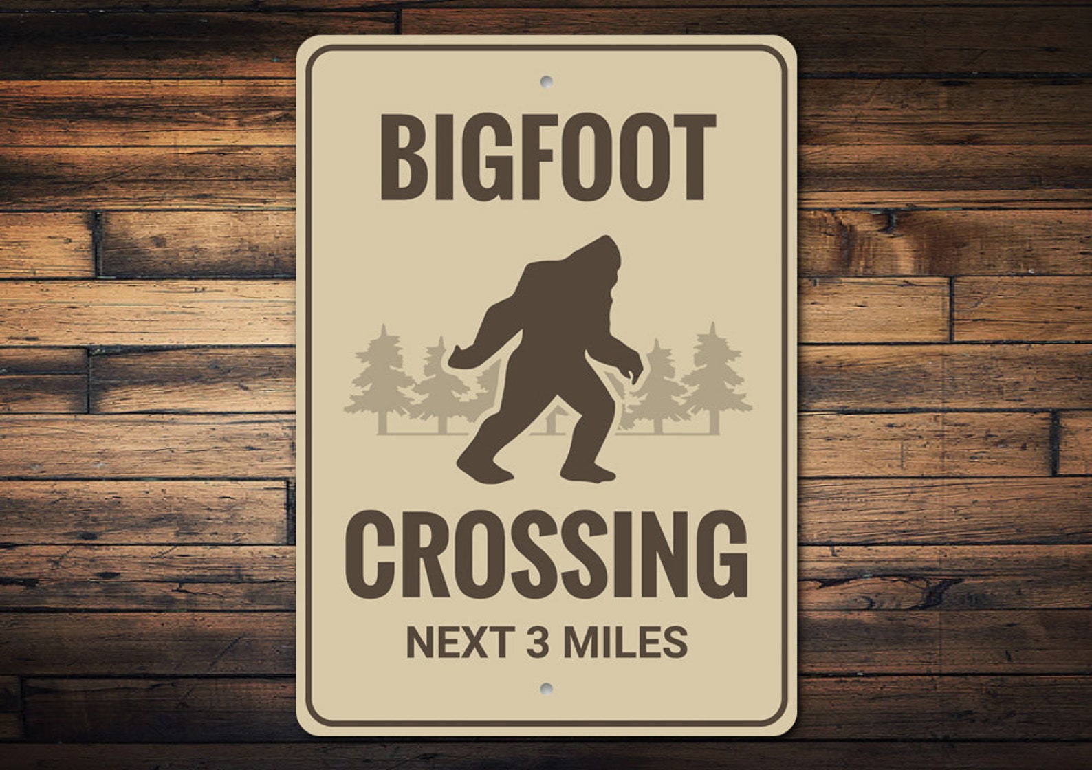 Bigfoot Crossing Sign Bigfoot Cross Sign Bigfoot Gift | Etsy