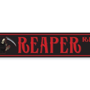 Reaper Road Sign, Reaper Decor, Grim Reaper Sign, Halloween Grim, Sign ...