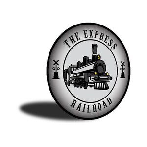 The Express Railroad Sign, Railroad Decor, Express Train, Train Sign ...