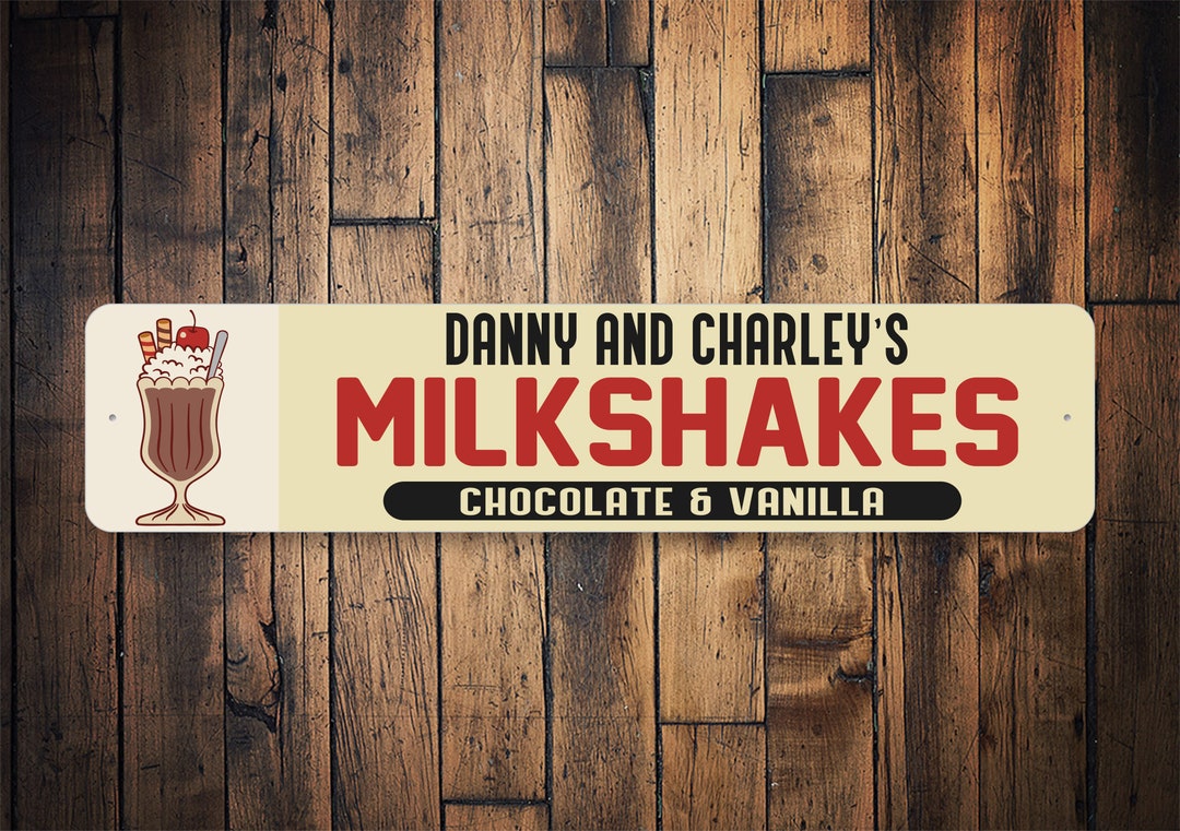 Retro Milkshake Sign, Milkshake Kitchen Sign, Mamas Milkshakes, Custom ...