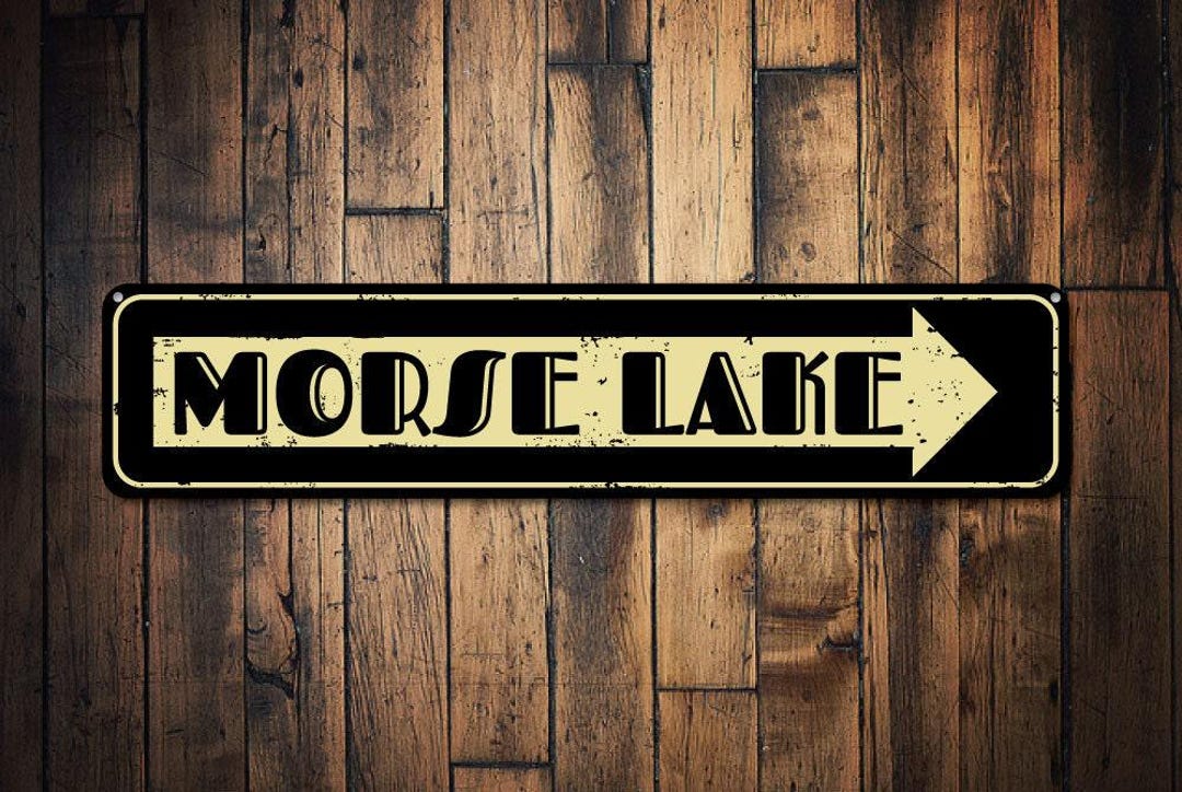 Lake Arrow Sign, Personalized Directional Arrow Lake House Sign, Custom ...