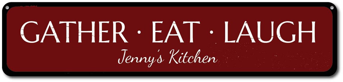Gather Eat Laugh Sign Kitchen Decor Personalized Kitchen - Etsy