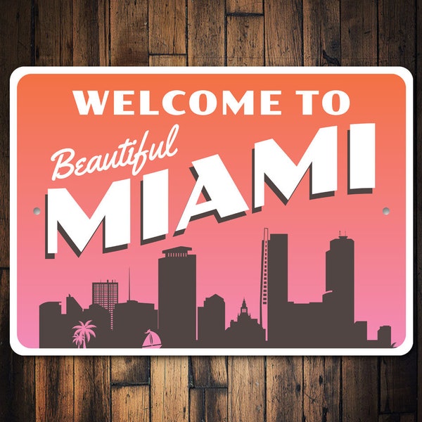 Welcome to Miami Sign - Etsy