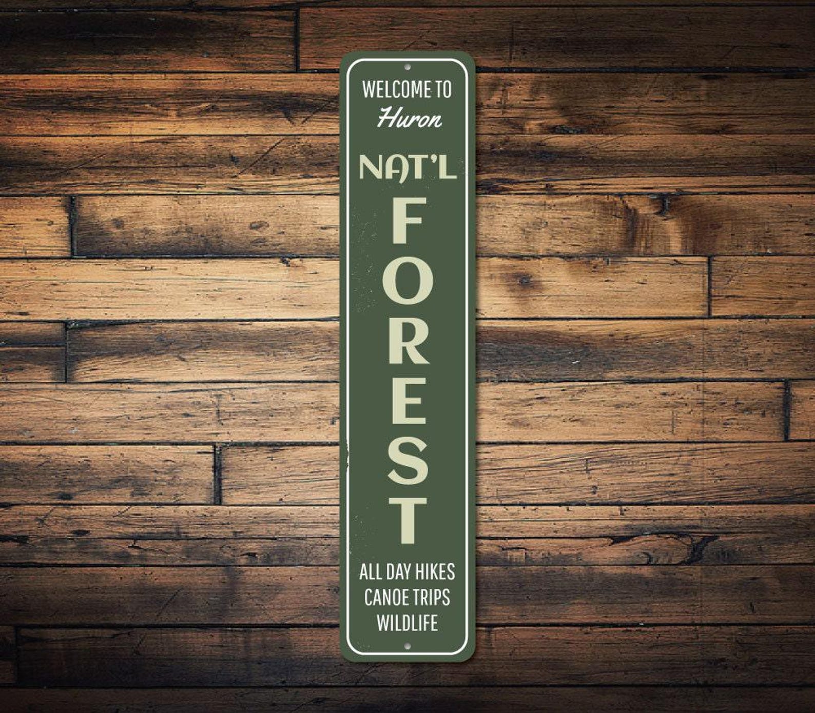 National Forest Sign, Vertical Forest Sign, Custom Nat'l Forest Gift ...