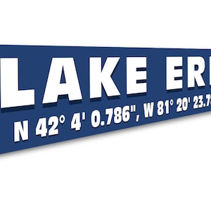 Lake Erie Sign Custom Lake Gift Erie Lake Gift Home on Erie - Etsy