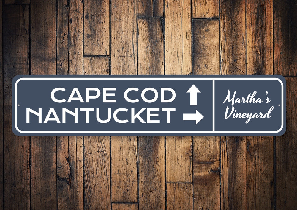 Cape Cod Road Sign, Nantucket Road Sign, Cape Cod Decorations, Metal ...