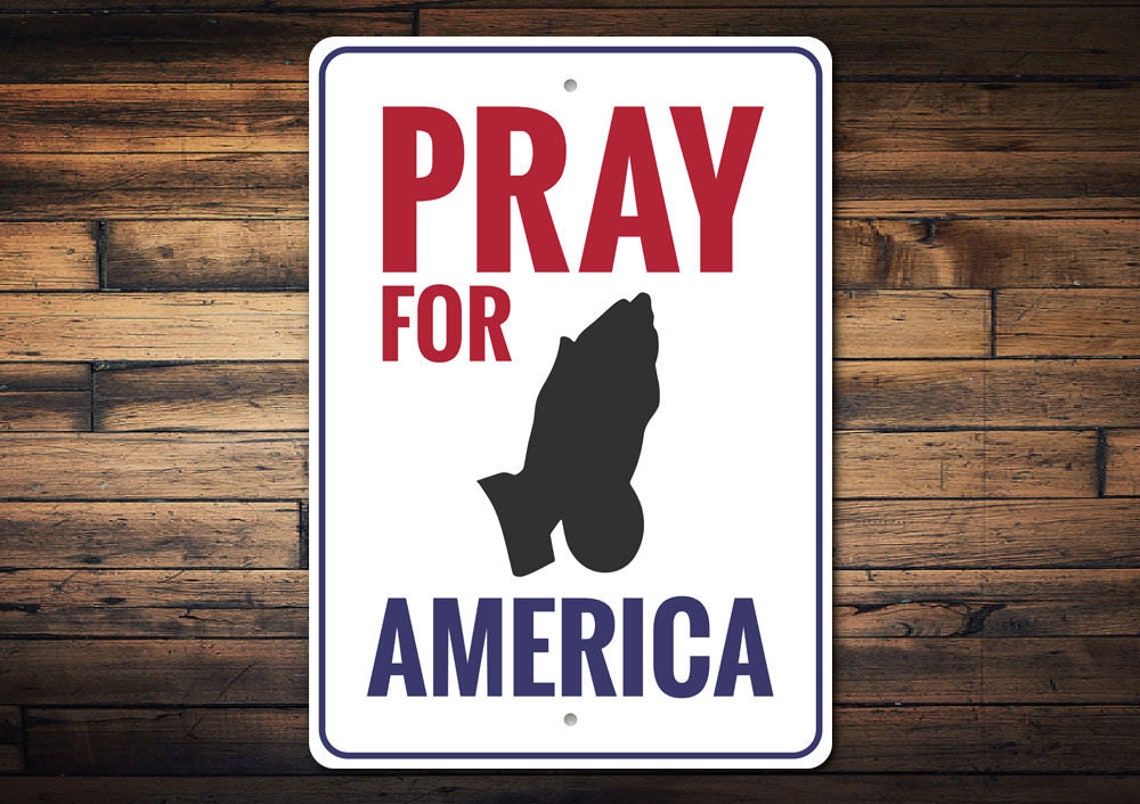 Pray for America Praying Decor Decor for America American | Etsy