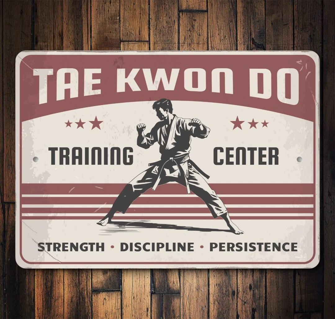 Taekwondo Sign, Martial Arts Decor, Taekwondo Training, Karate Studio ...