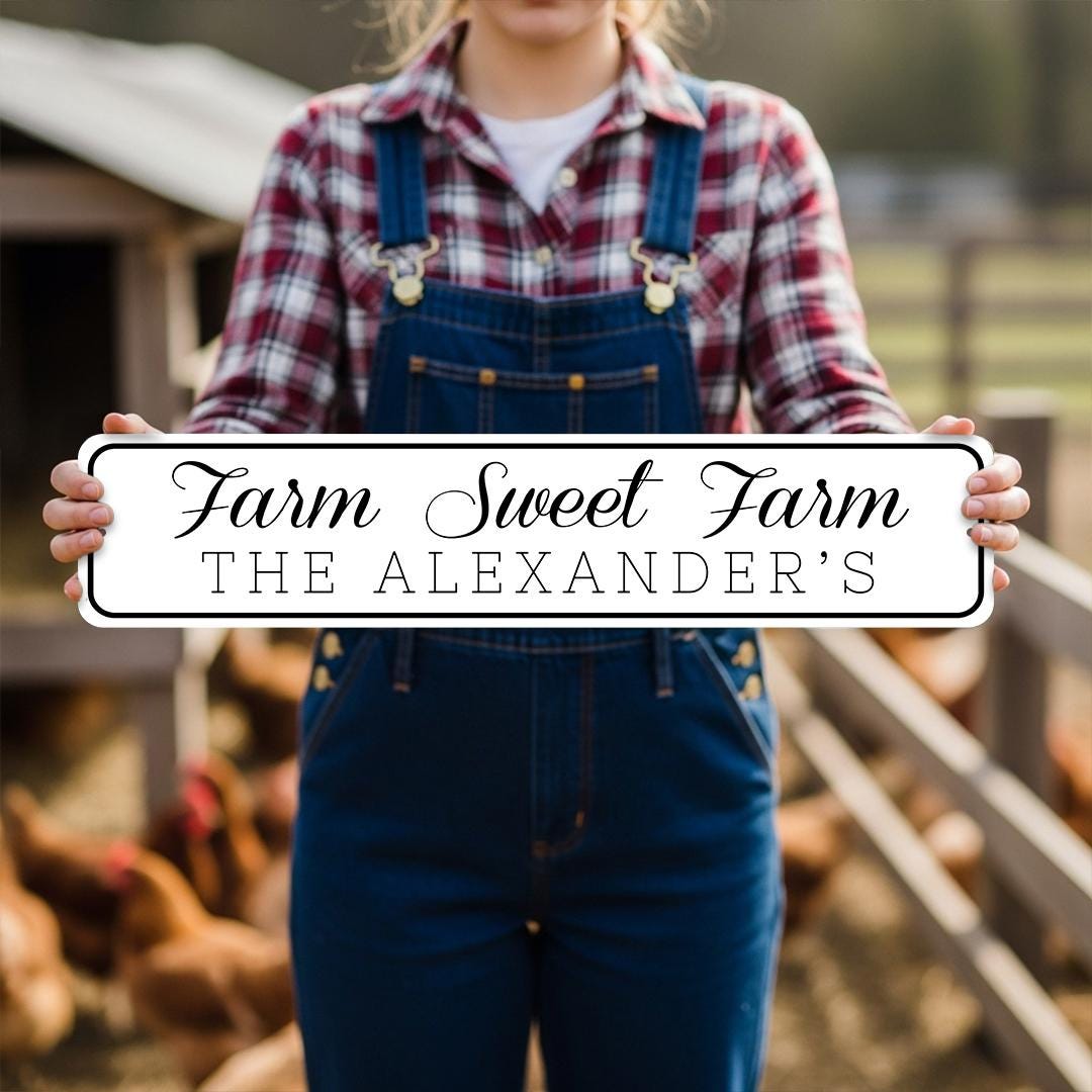 Farm Sweet Farm Sign, Cute Farm Sign, Decor for Farms, Farmers Gift ...