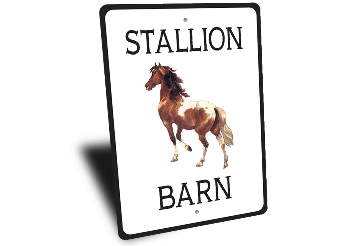 Stallion Barn Horse Barn Custom Barn Sign Custom Horse | Etsy