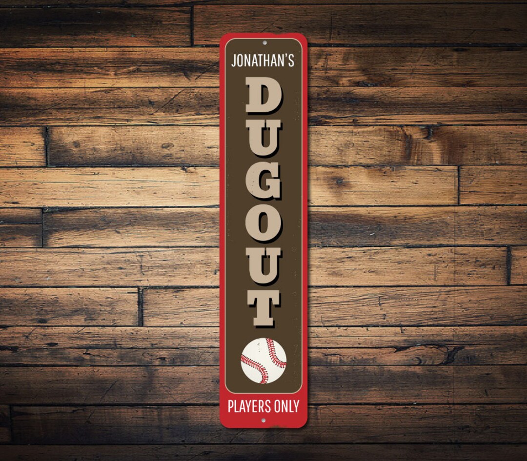 Baseball Dugout Sign, Kid Room Decor, Custom Kid Name, Boys Room Decor ...