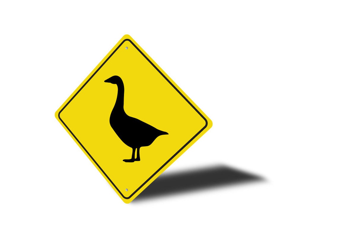 Goose Crossing Sign Geese Crossing Geese Crossing Diamond - Etsy