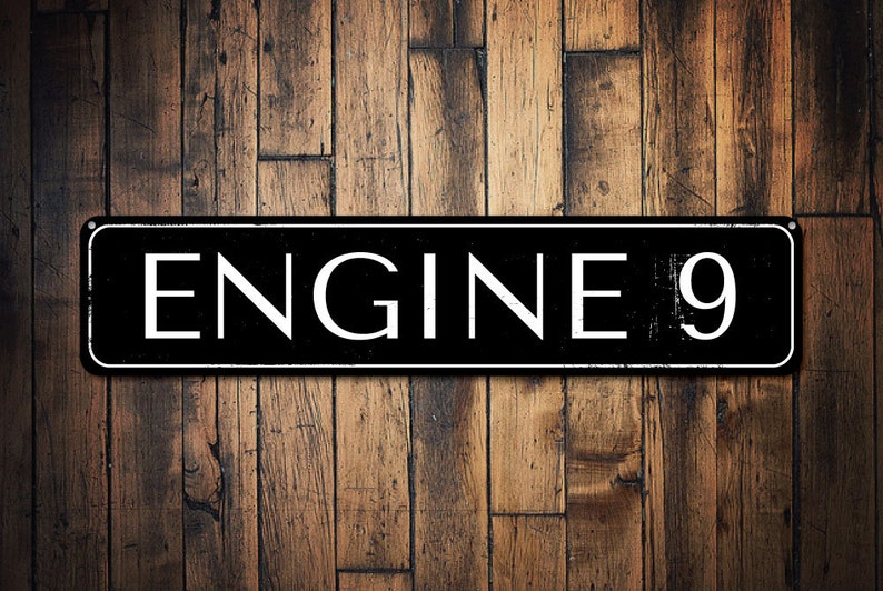 Engine Number 9 Sign Personalized Firehouse Sign Custom - Etsy