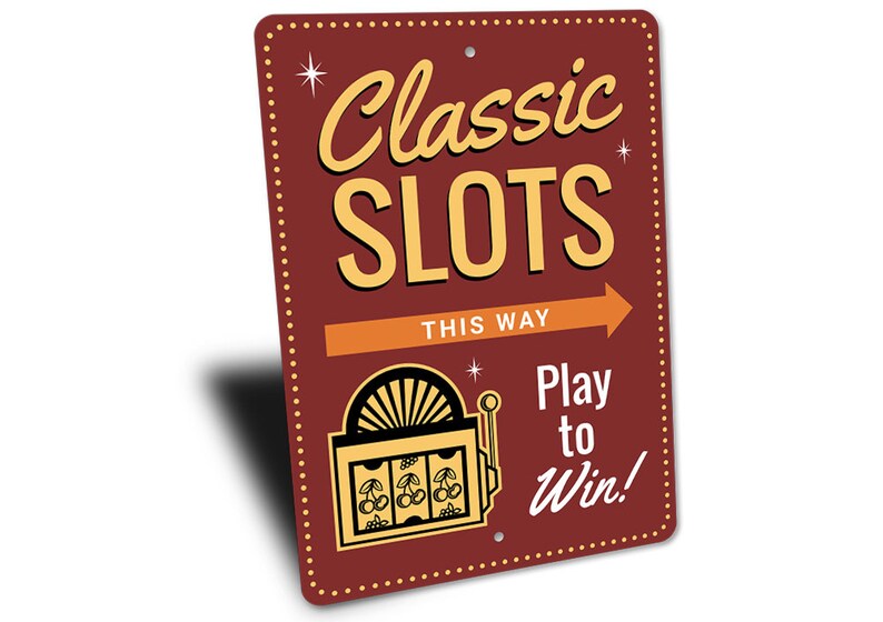 Classic Slots Sign Gambling Slot Decor Gambling Gift Decor - Etsy