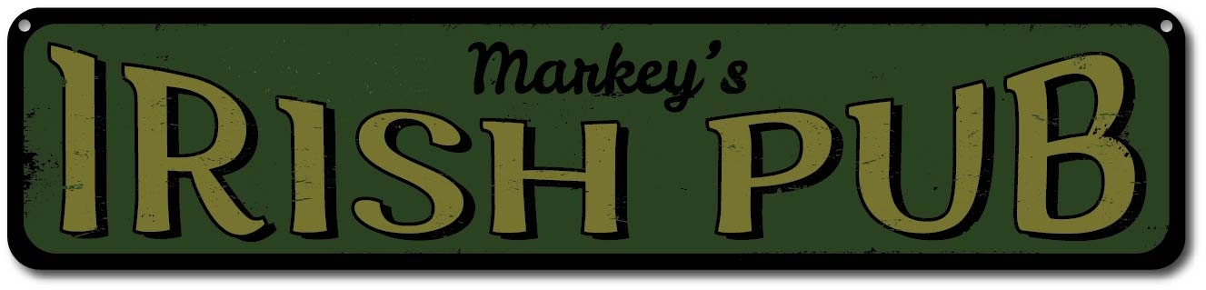 Irish Pub Sign Personalized Bar Name Sign St Patrick's | Etsy