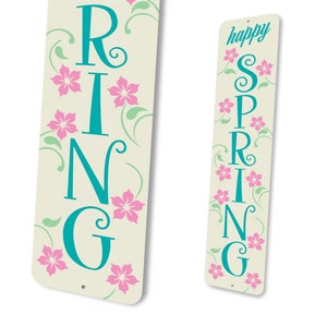 Happy Spring Sign, Spring Porch Sign, Farmhouse Decor, Front Door Sign ...