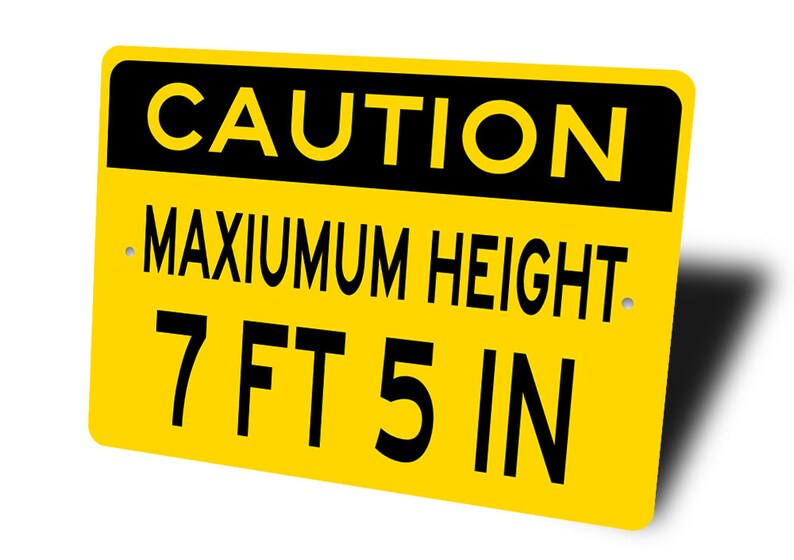 Maximum Height Sign Caution Height Limit Height Limit Sign - Etsy