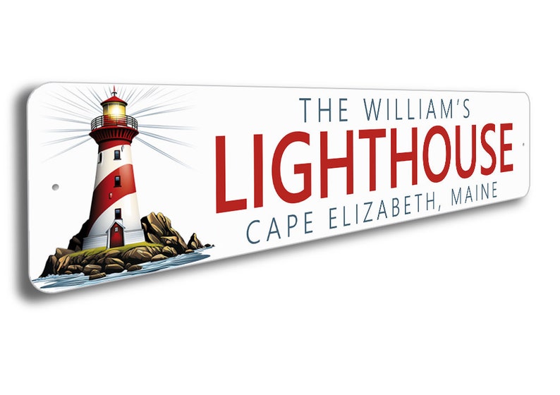 Maine Lighthouse Gift, Maine Lighthouse Sign, Maine Home Decor, Maine ...