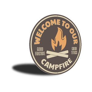 Welcome to Our Campfire Sign, Campfire Decor, Camping Sign, Campers ...