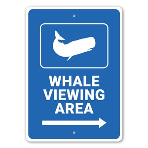 Whale Viewing Sign, Whale Viewers Area, Whale Beach, Metal Whale Sign ...