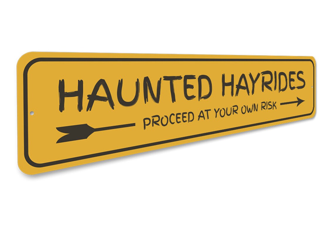 Haunted Hayride Sign Hayride Adventures Haunted Rides - Etsy