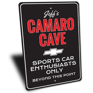 Camaro Cave, Camaro Decor, Classic Camaro Sign, Camaro Garage Decor ...
