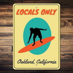 Surfer Sign, Locals Only Sign, Surfer Gift, Surfer Decor, Surfing Sign ...