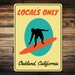Surfer Sign, Locals Only Sign, Surfer Gift, Surfer Decor, Surfing Sign ...