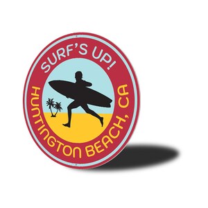 Surfs up Sign, Custom Surfing Sign, Surfs up Decor, Surfer Signs, Metal ...
