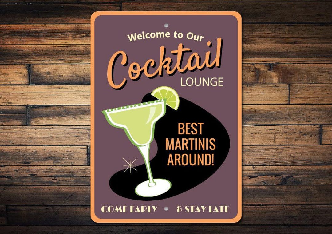 Cocktail Lover Gift, Cocktail Decor, Cocktail Bar Sign, Cocktail Lounge ...