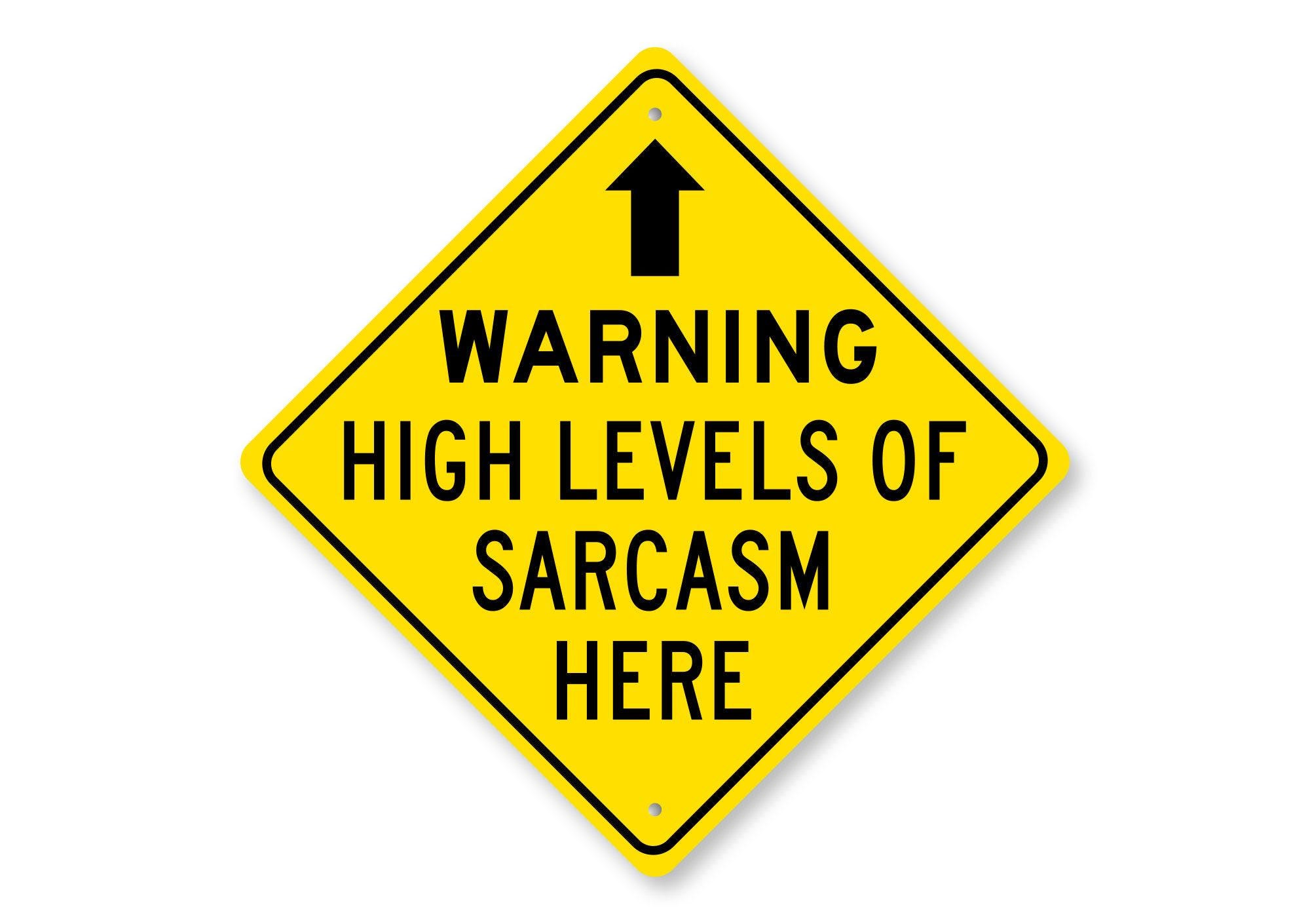 Warning Sarcasm Sign, Funny Sarcasm Sign, Sarcasm Gift, Gift for ...