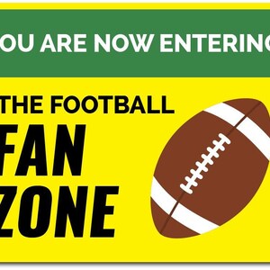 Fan Zone Sign, Football Player Gift, Football Zone Decor, Fan Kids ...